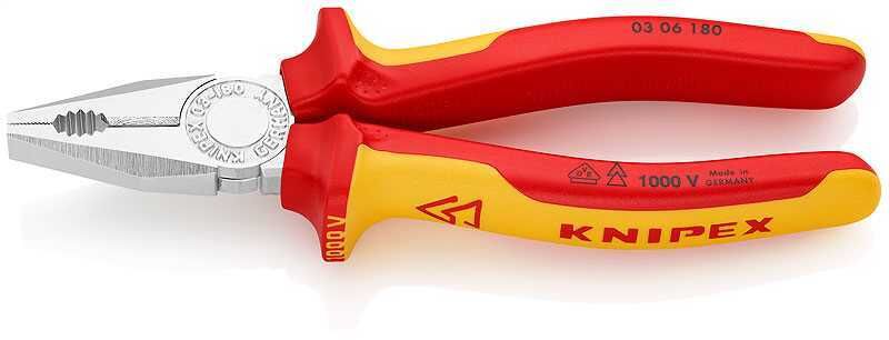 Knipex İzole Kombine Pense 160 mm VDE 03060160 En Ucuz - Nalburadam.com